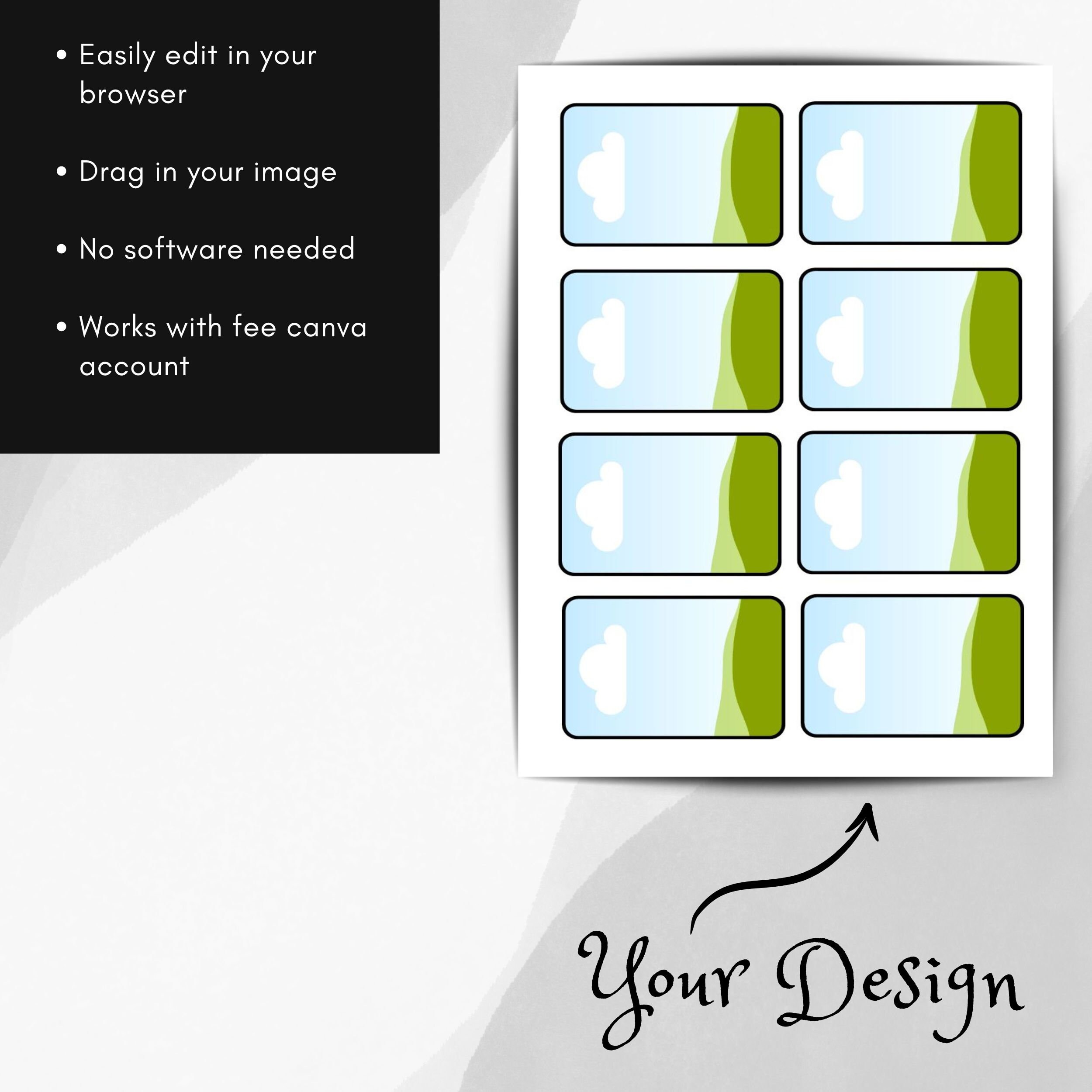Blank Playing Card Canva Frame Template,playing Cards SVG Template ...