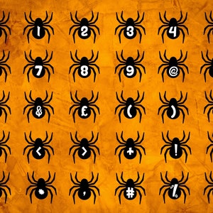 Spider Alphabet Svg Bundle,spider Svg Font, Halloween Alphabet Clip Art ...