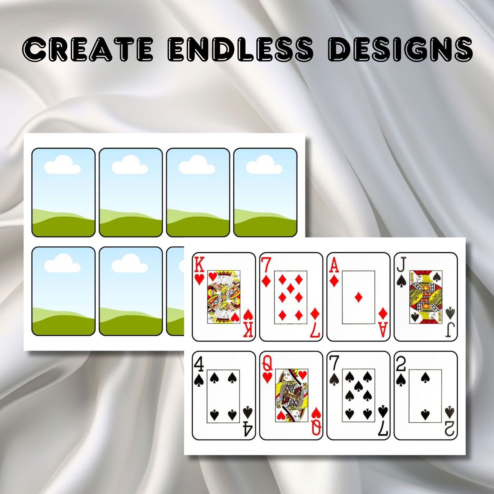 Blank Playing Card Template: Drag & Drop DIY Design (canva, PDF) - Etsy