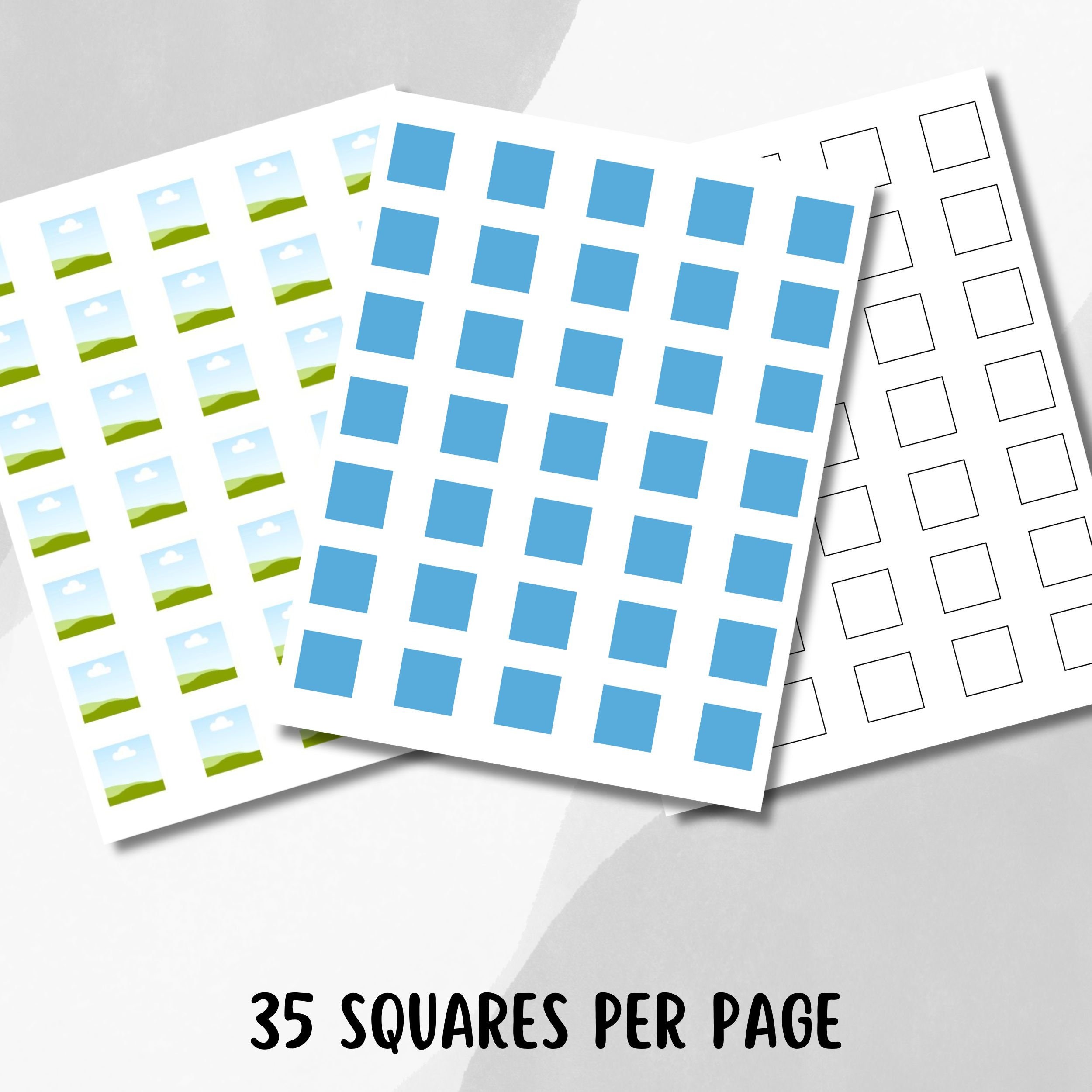 1 Inch Square Template, 1" Template in Psd, Eps, Pdf, Dxf and Canva ...