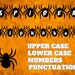 Spider Alphabet Svg Bundle,spider Svg Font, Halloween Alphabet Clip Art ...