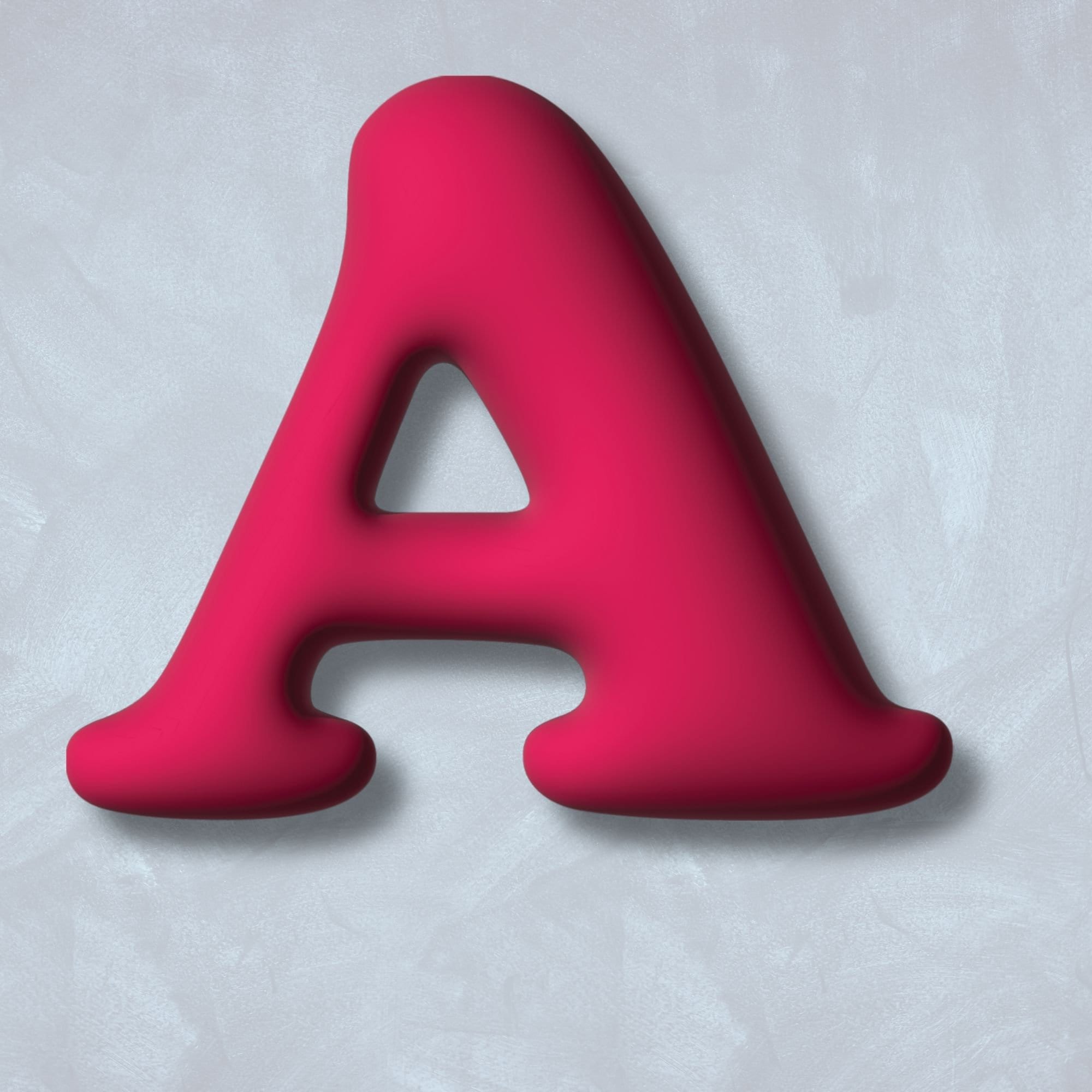 3D Inflated Red Alphabet Letters, 3D Sublimation Puffy Alphabet Letters ...