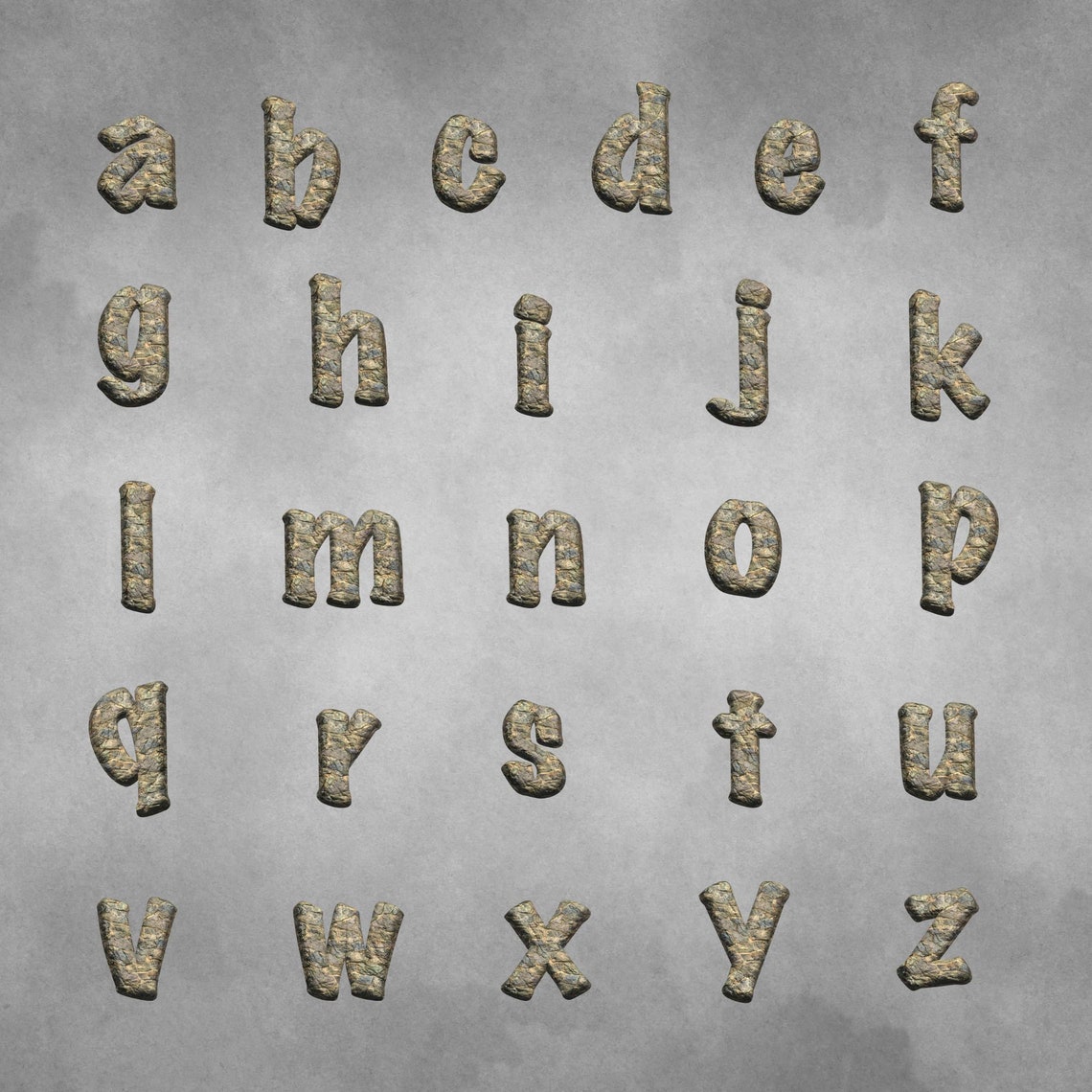 Stone Alphabet Letters and Numbers PNG, Rock Font Svg , Stone Pattern ...