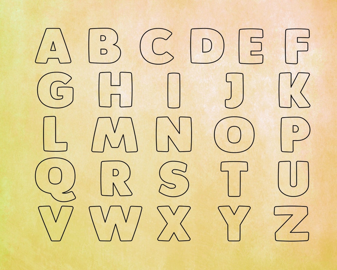 OUTLINE LETTERS and Numbers SVG, Png, Eps and Pdf Files,outline Font ...