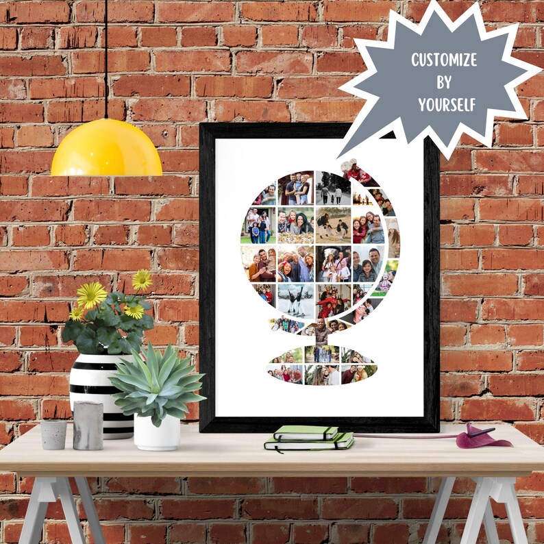 Globe Photo Collage Template | Globe Template | School Globe Collage ...