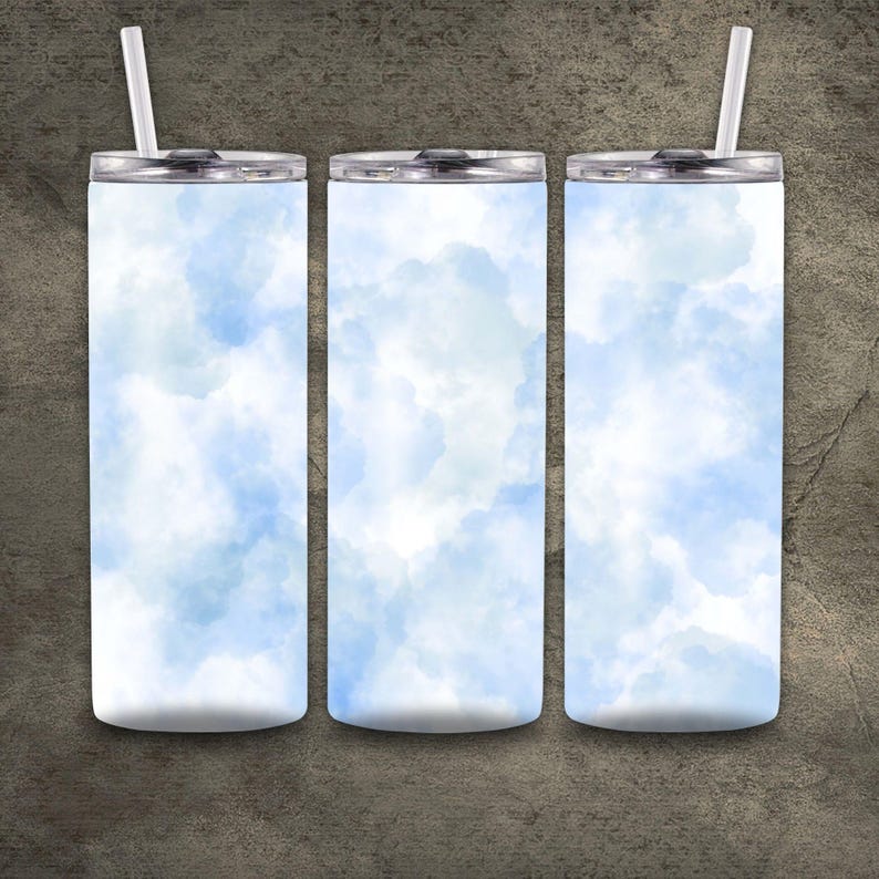 Watercolor Cloud Texture Digital Papers Pack, Blue Sky Digital ...