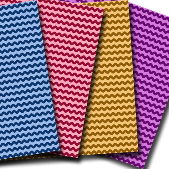 Wavy Lines Digital Papers Wavy Lines Pattern Digital Background ...