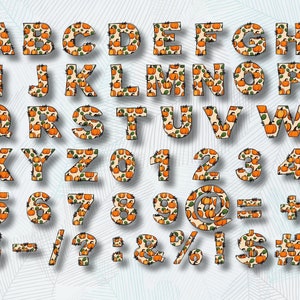 Fall Doodle Alphabet Letters SVG, Alpha Doodle, Autumn Themed Alpha PNG ...