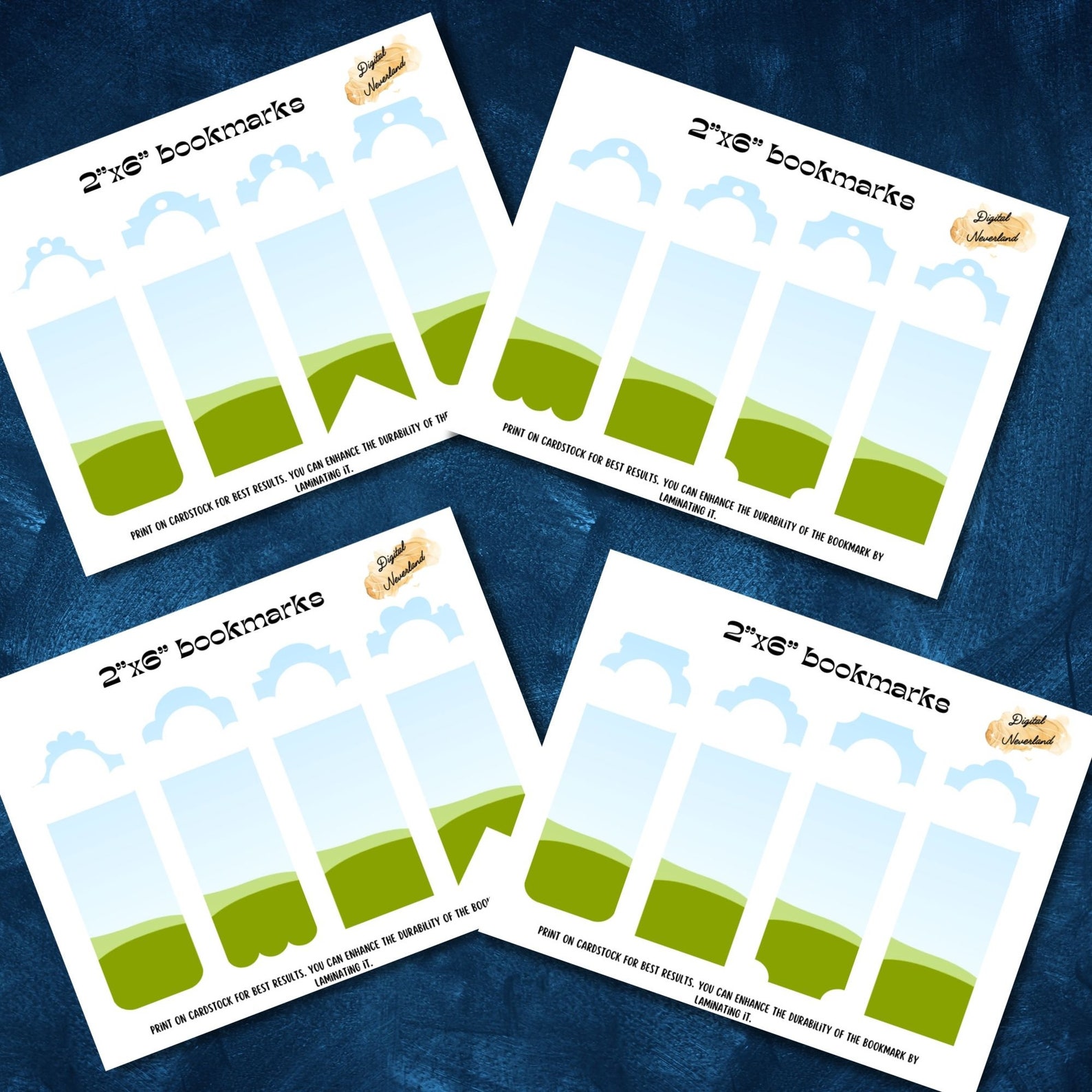 Editable Canva Digital Bookmark Template, Printable Bookmarks, Create ...