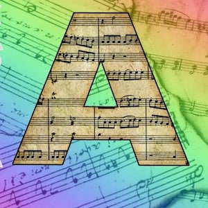 Musical Alphabet Letters Font, Music Sheets Alphabet, Music Note Upper ...