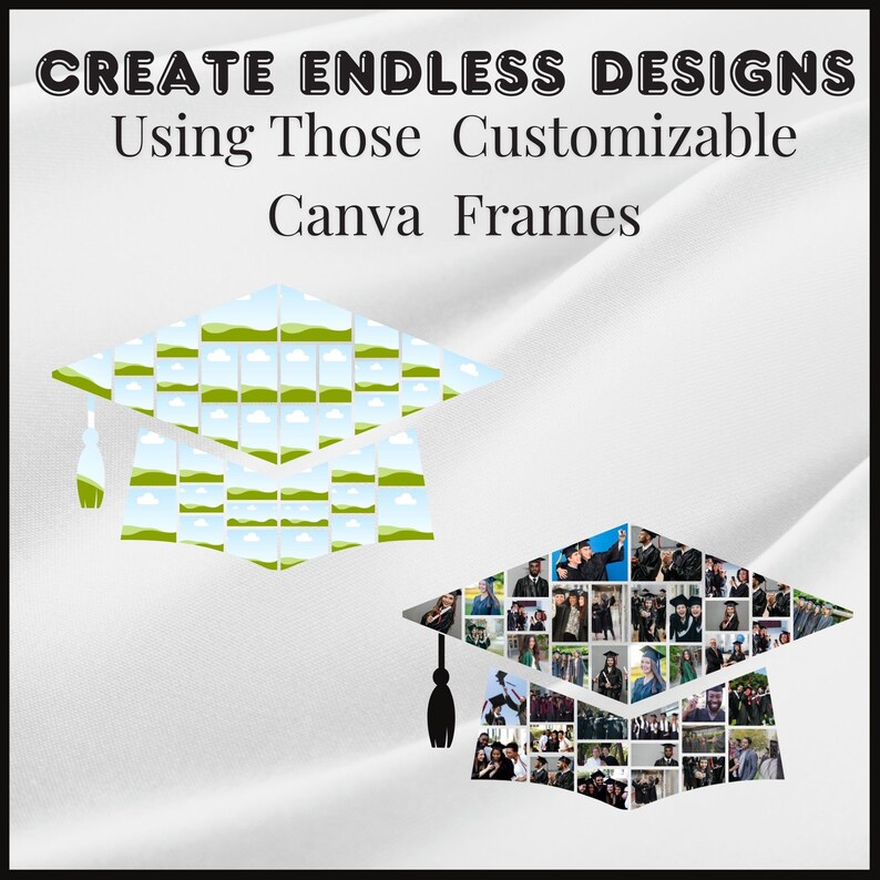 Graduation Cap Photo Collage 38 Pcs Graduation Cap Photo Collage Canva ...