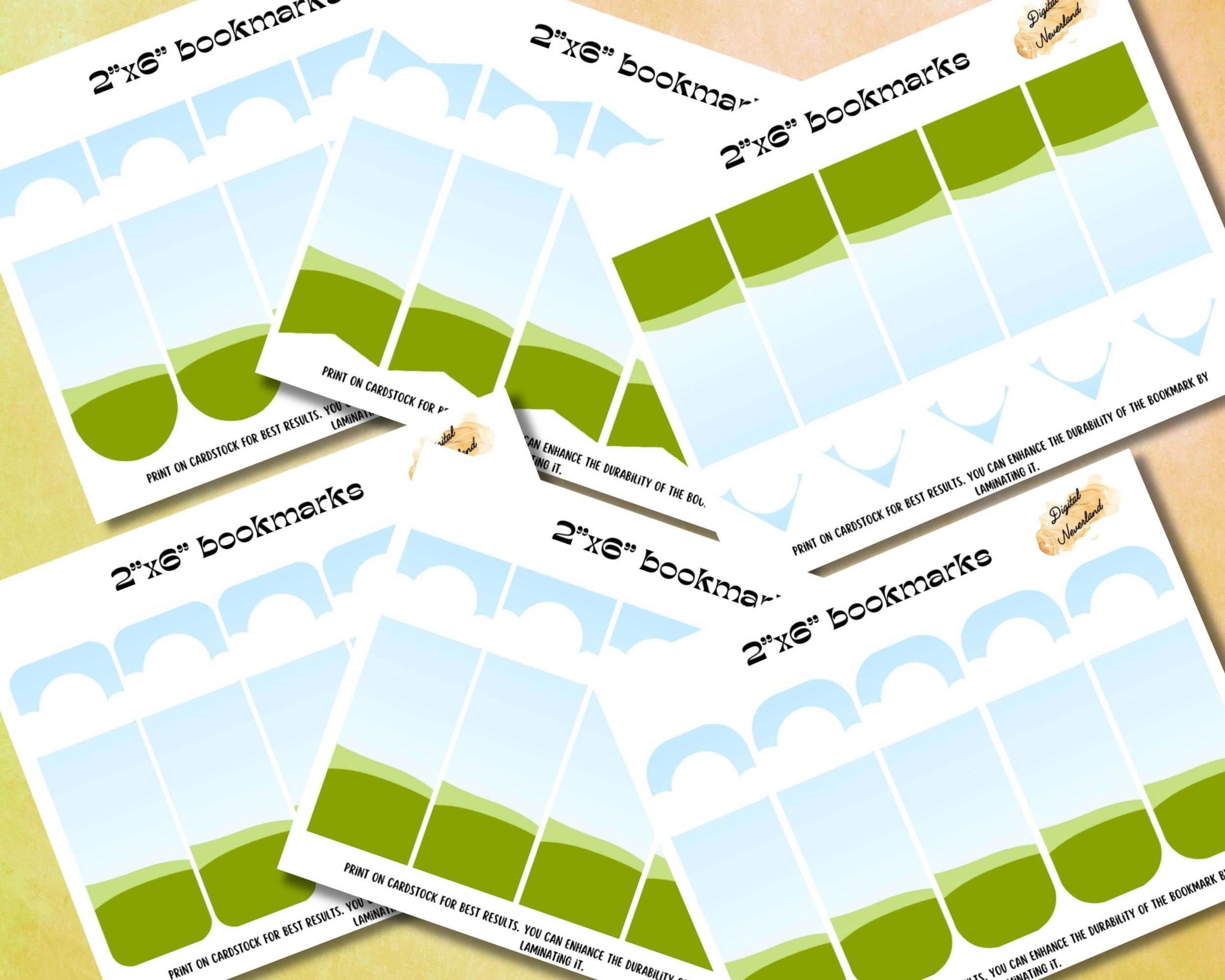 Editable Canva Digital Bookmark Template, Printable Bookmarks, Create ...