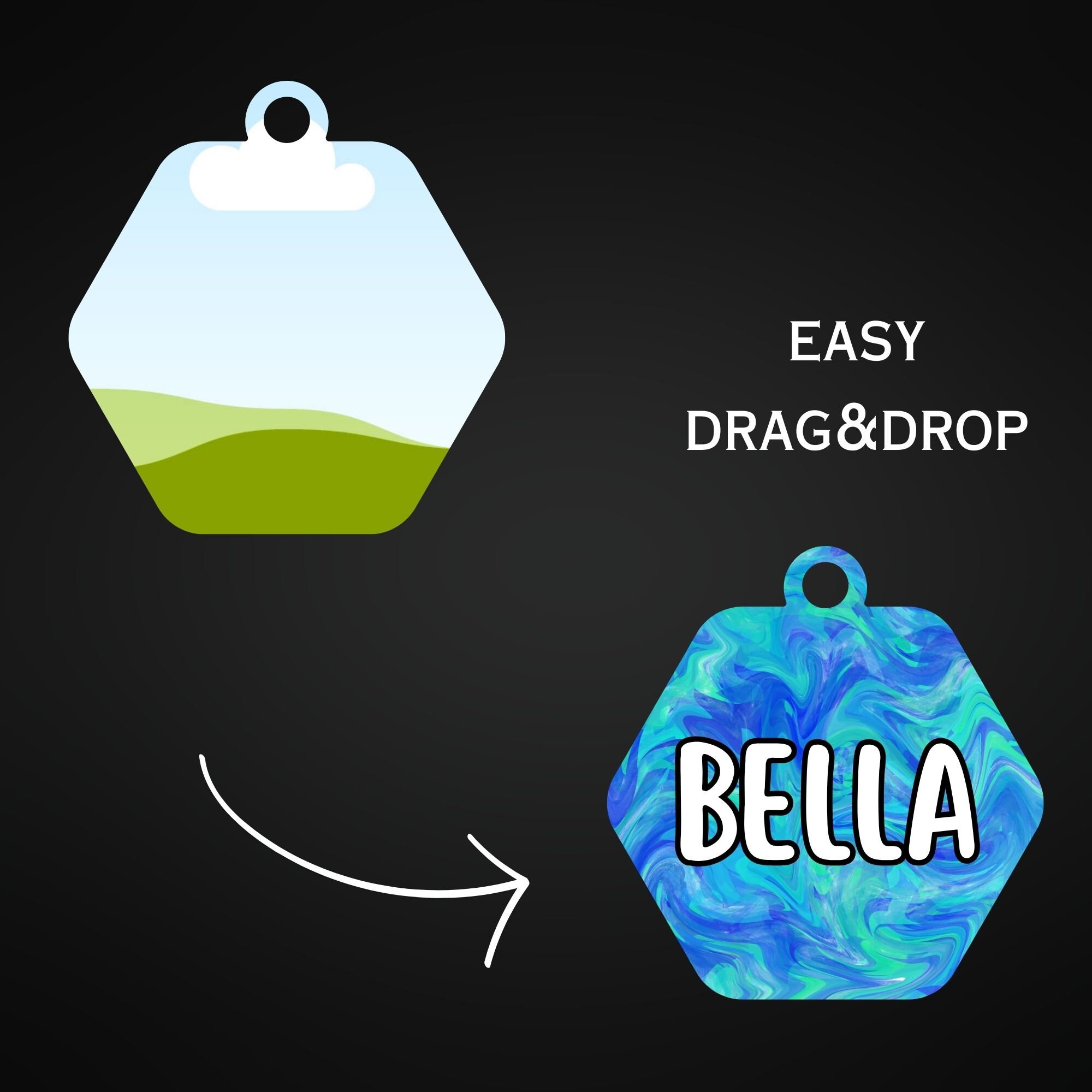 Fill Your Own Editable Dog Tag Canva Frame, Dog Tag Template,drag&drop ...