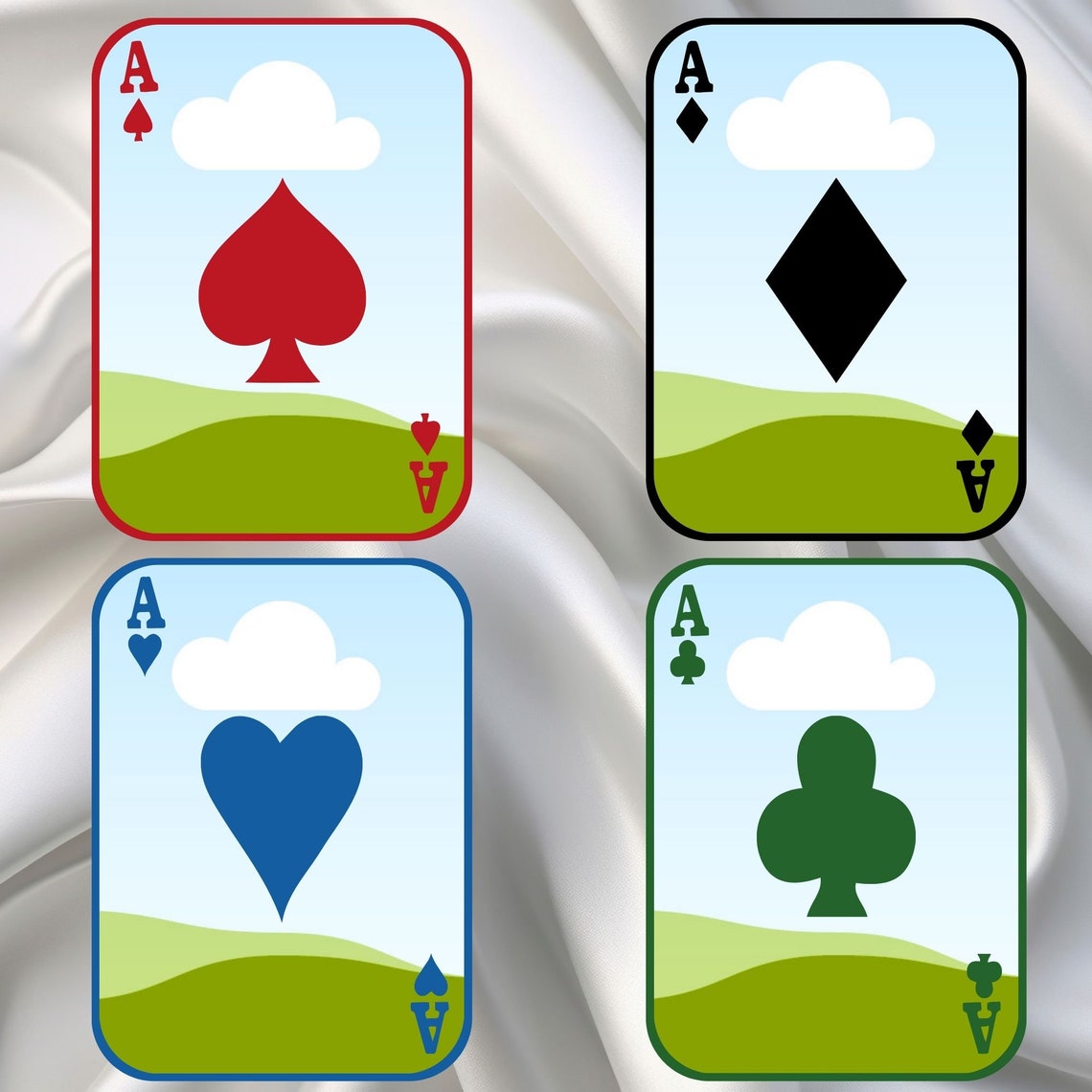 Design Your Own Playing Cards Canva Template,ace Playing Cards Canva ...