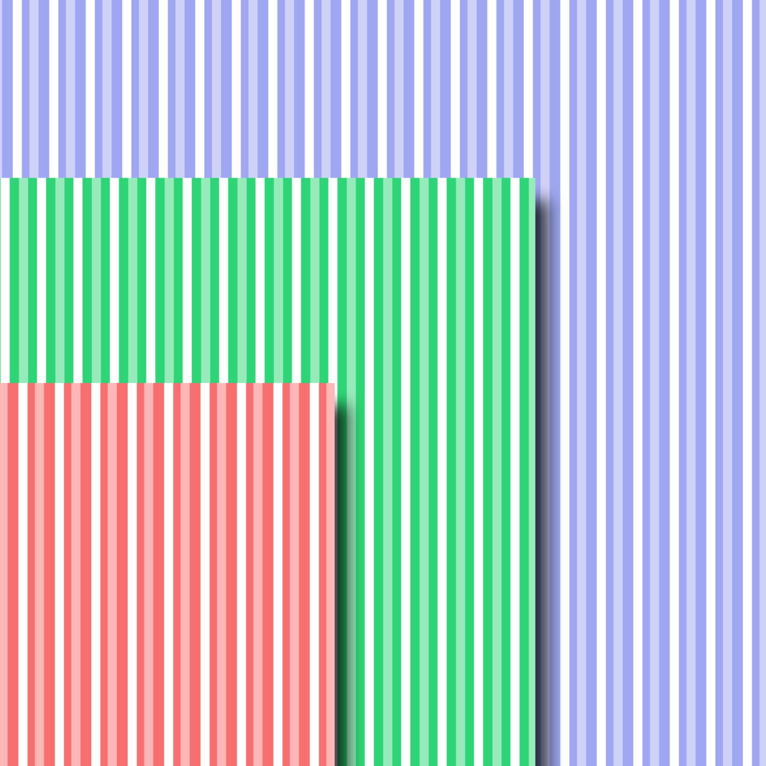 Colorful Stripes Digital Paper Pack - Instant Download Printable ...