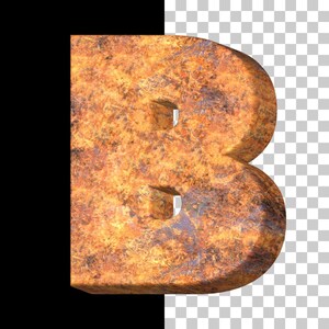 Rusted Alphabet Letters Set, Rusty Metal 3D Banner Letters,rusty Metal ...