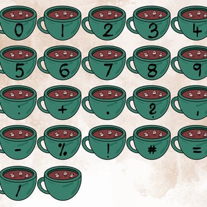 Hot Chocolate Alphabet Letters Clip Art - Christmas Themed Alphabet ...