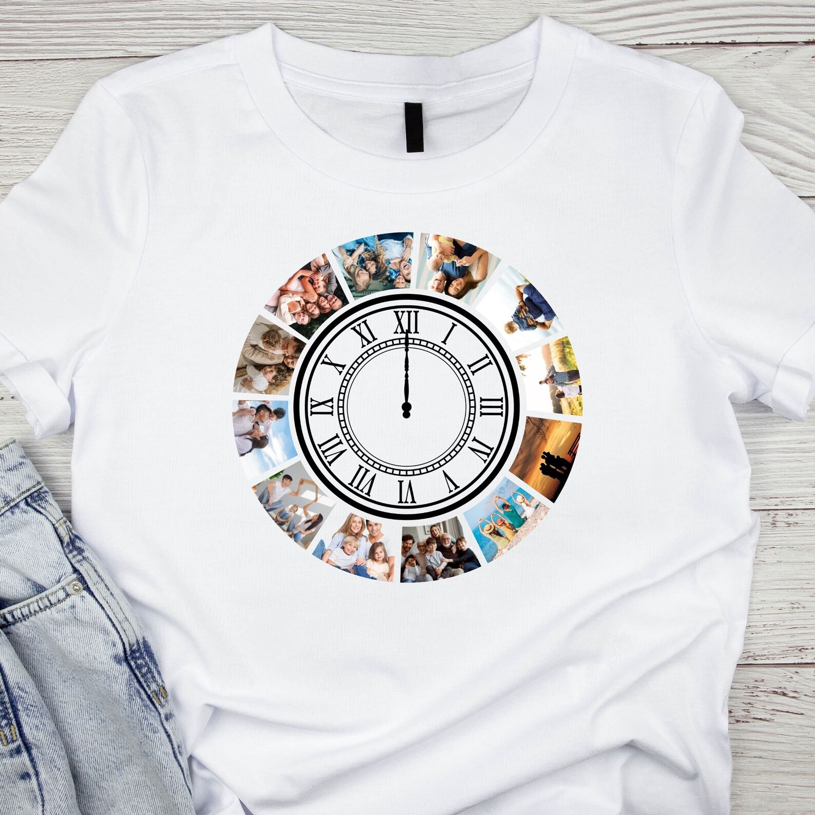 Editable Canva Clock Photo Collage #3,create Your Own Clock Photo ...