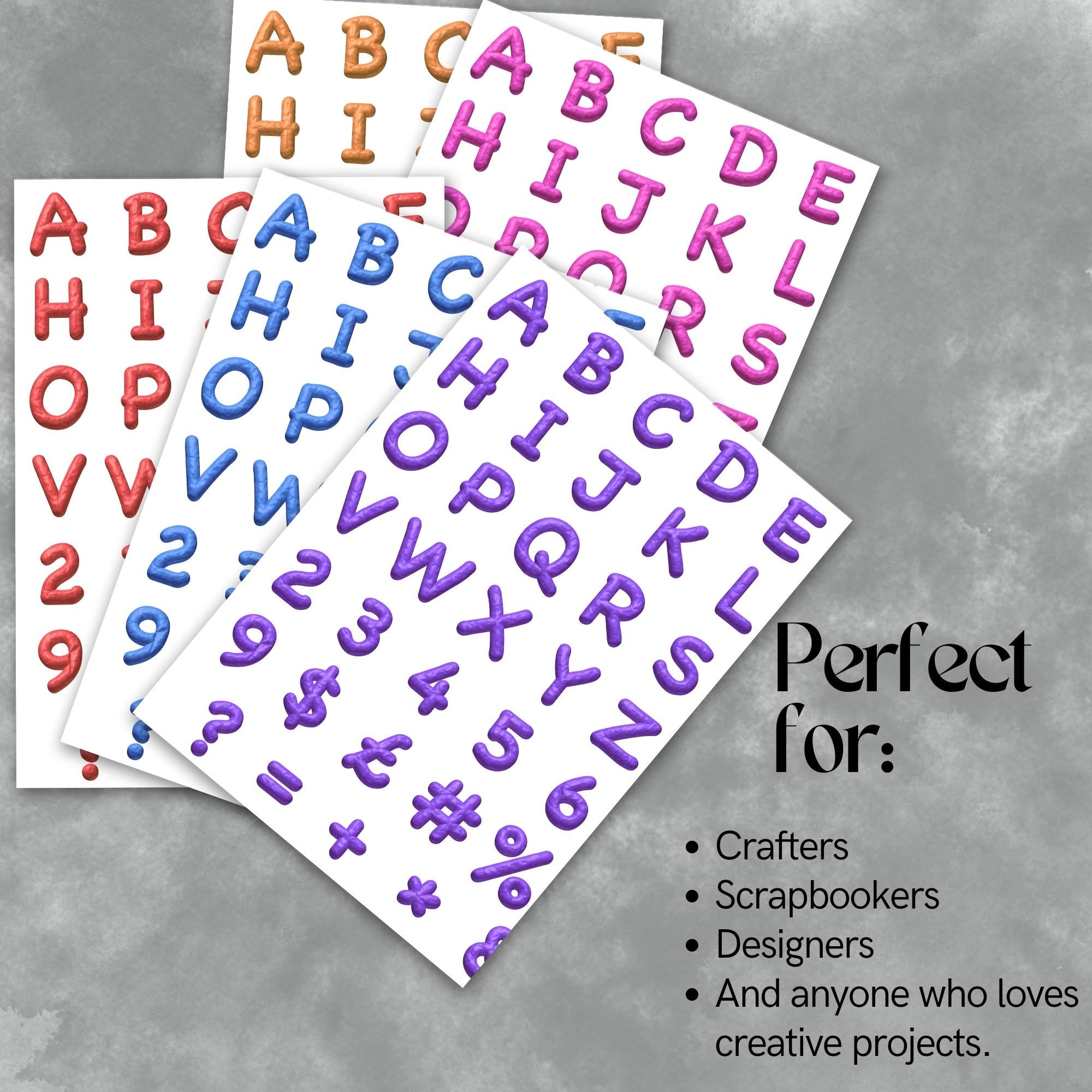 3D Play Dough Alphabet Letters Clip Art Set, Clay Font SVG, Modeling ...