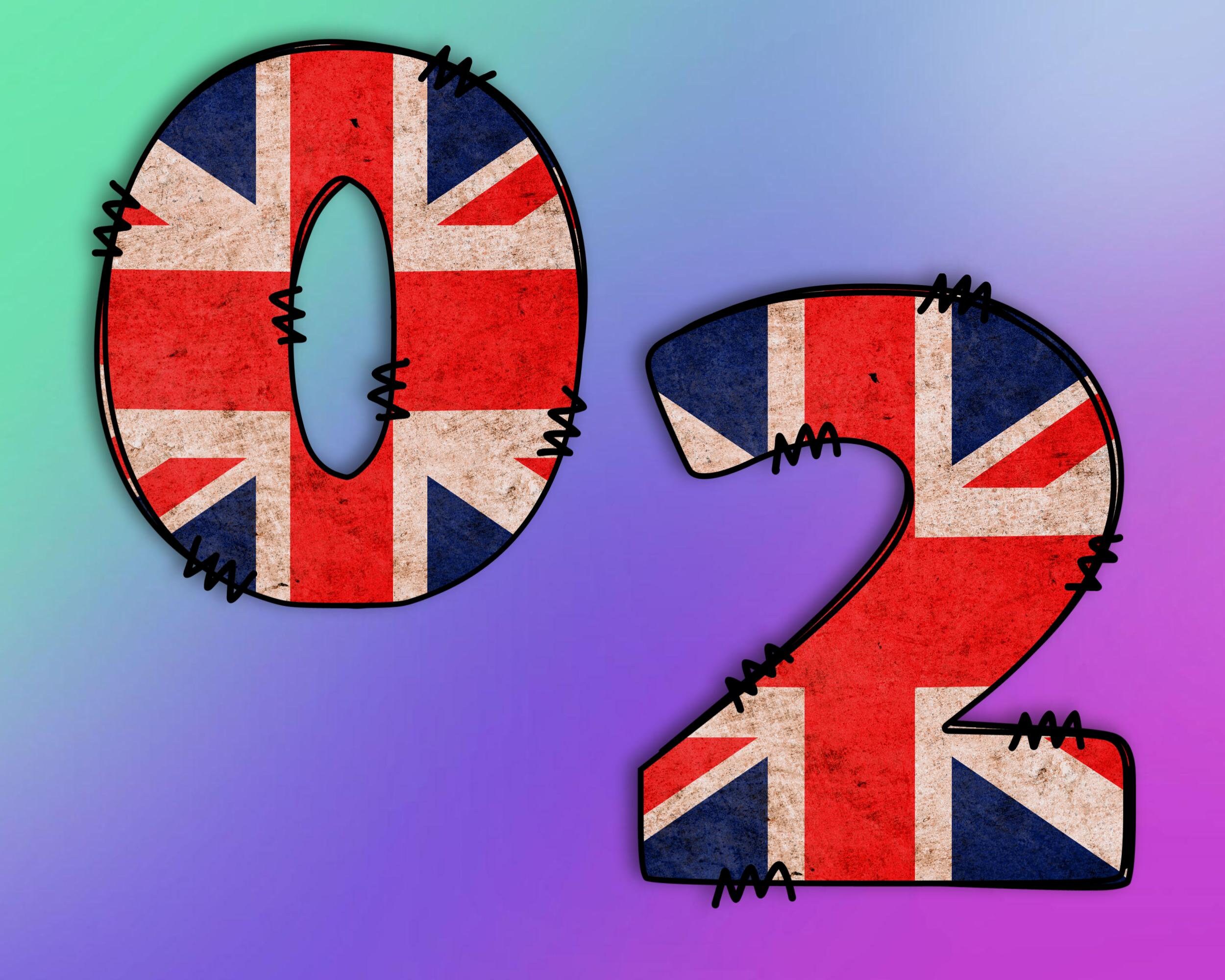 United Kingdom Flag Doodle Letters , Vintage United Kingdom Flag ...