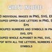 OUTLINE LETTERS and Numbers SVG, Png, Eps and Pdf Files,outline Font ...