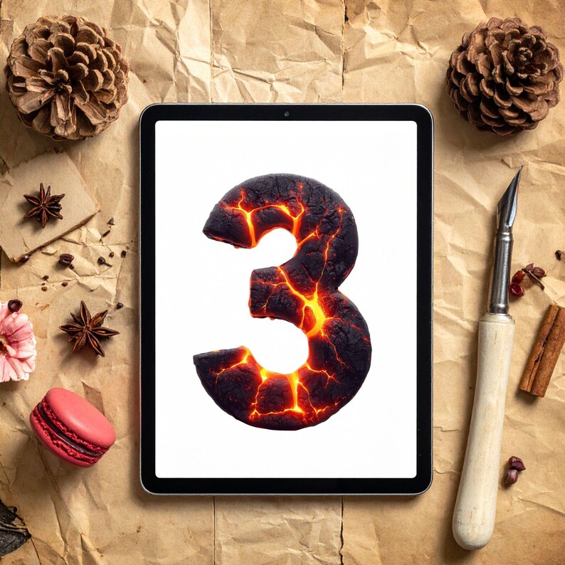 3D Lava Alphabet and Numbers PNG Bundle – Fiery Letters A–Z & 0–9 | PNG ...