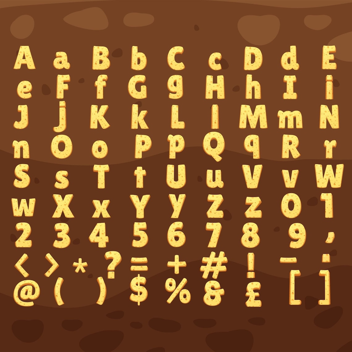 3D Cheese SVG Letters, Cheese Alphabet Clip Art Set ,3D Cheese PNG ...