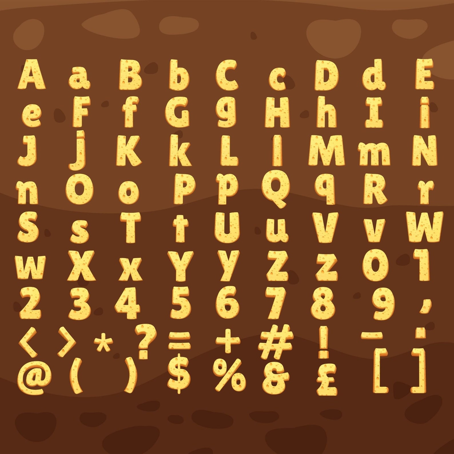 3D Cheese SVG Letters, Cheese Alphabet Clip Art Set ,3D Cheese PNG ...