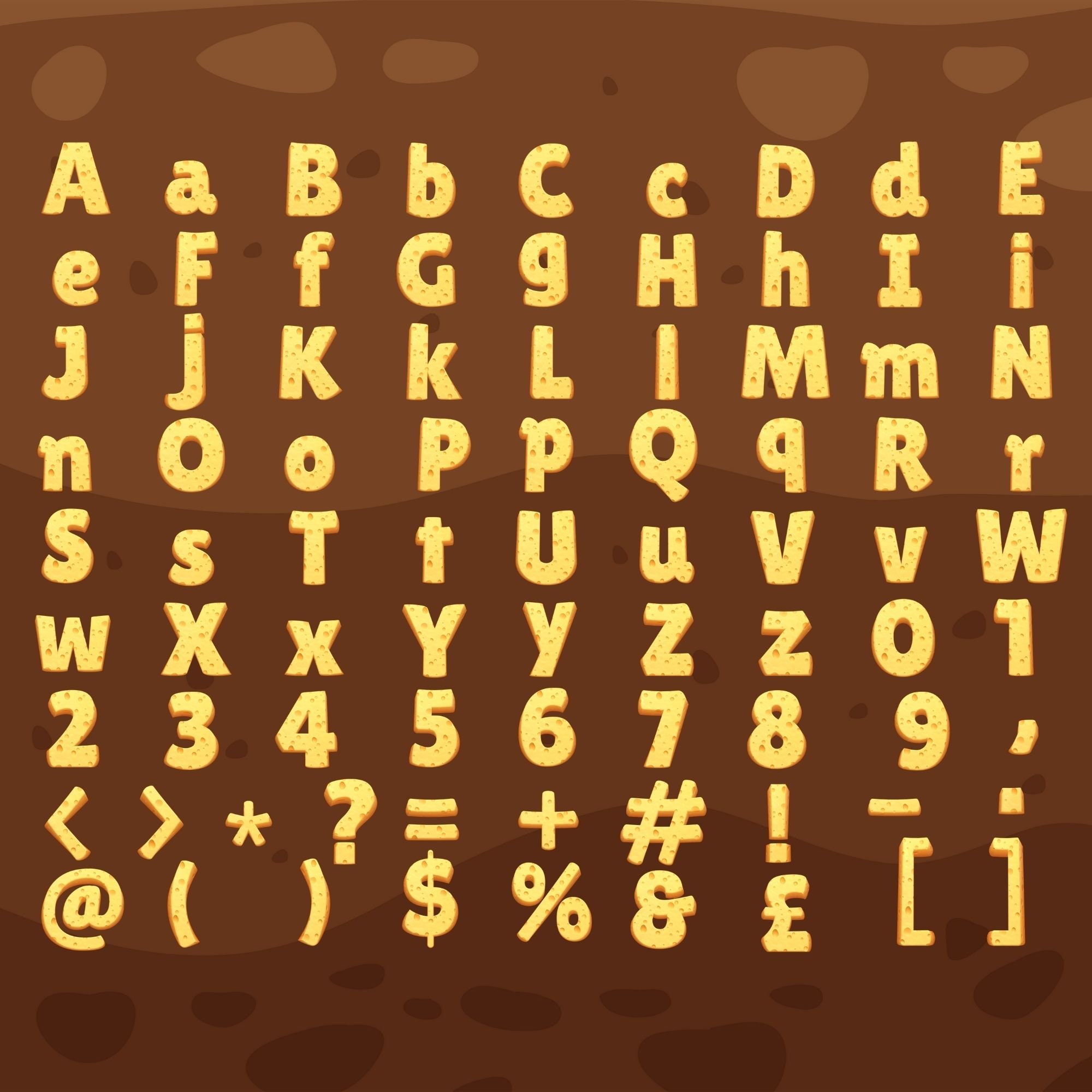 3D Cheese SVG Letters, Cheese Alphabet Clip Art Set ,3D Cheese PNG ...