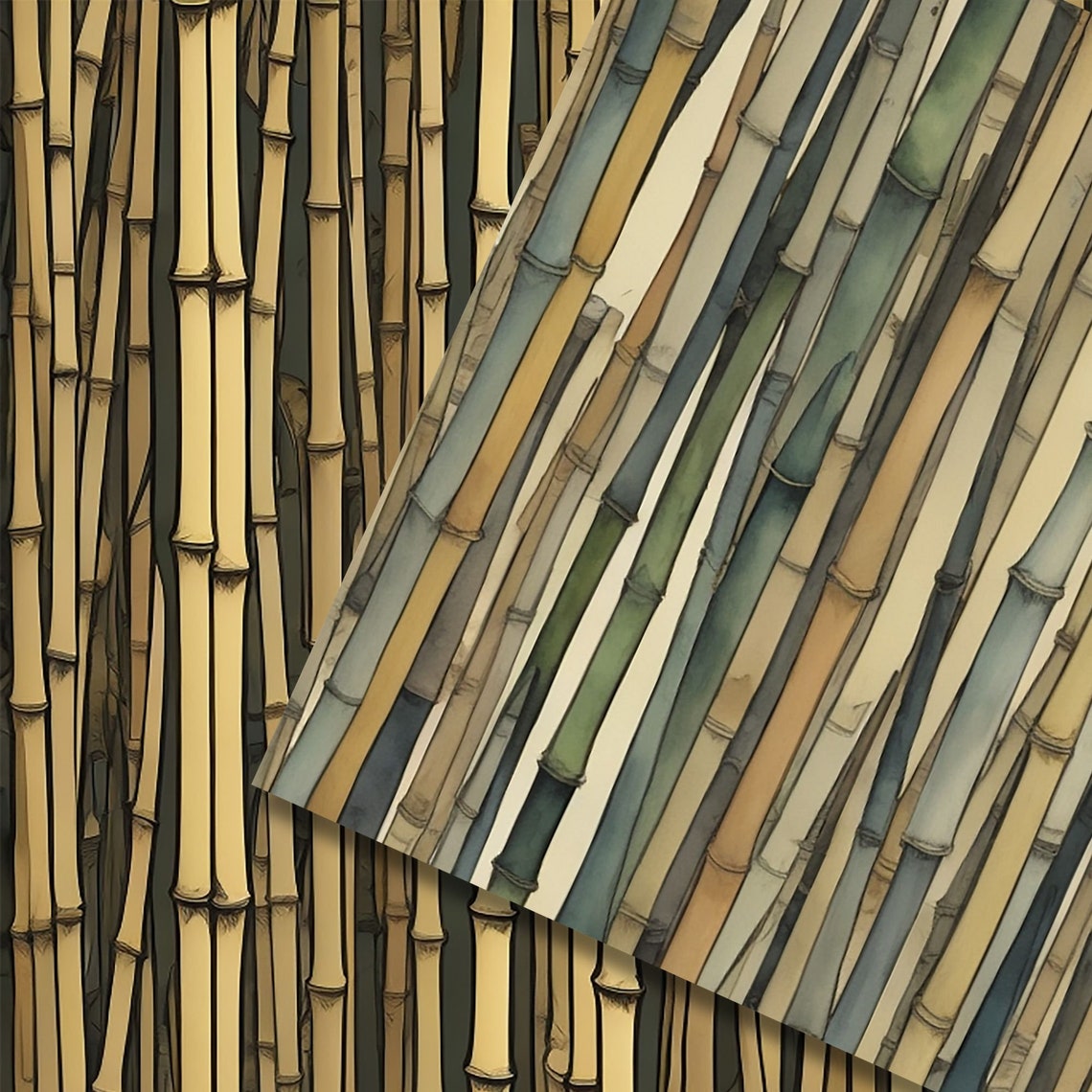 Bamboo Texture Digital Papers, Bamboo Forest Backgrounds, Nature ...