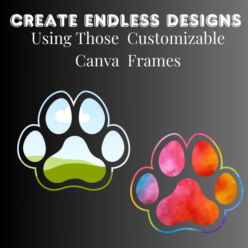 Design Your Own Dog Paw Canva Template, Dog Paw Photo Collage, Drag ...