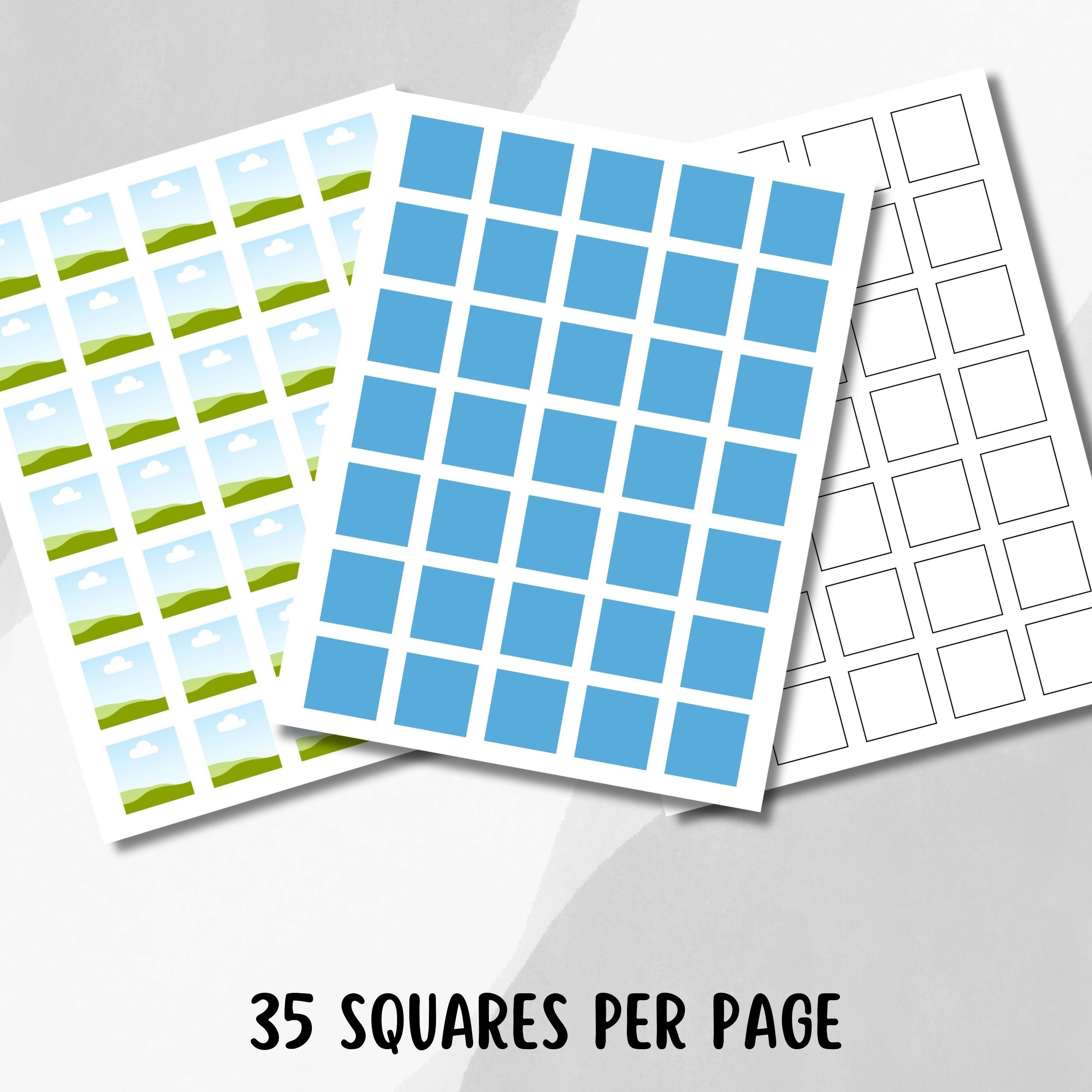 1.25 Inch Square Template, 1.25 Template in Psd, Eps, Pdf, Dxf and ...
