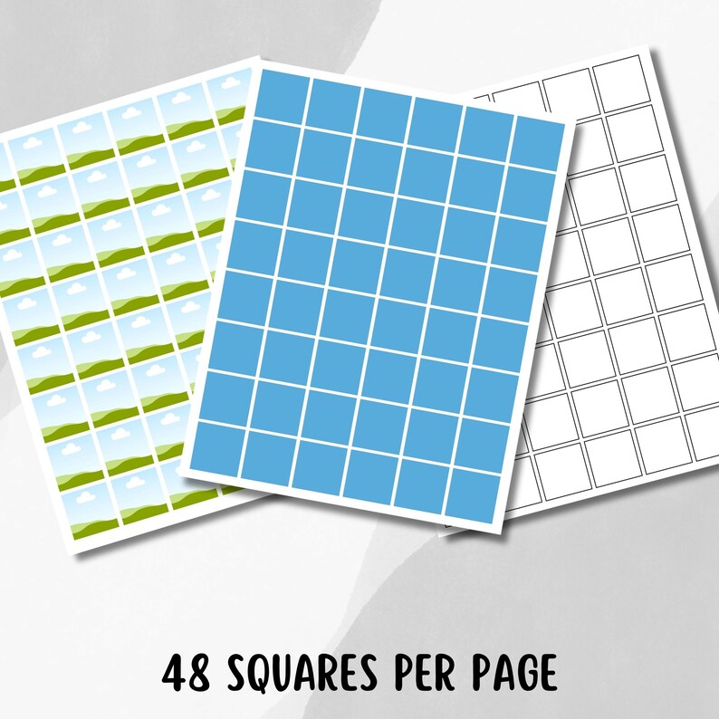 1.25 Inch Square Template, 1.25" Template in Psd, Eps, Pdf, Dxf and ...