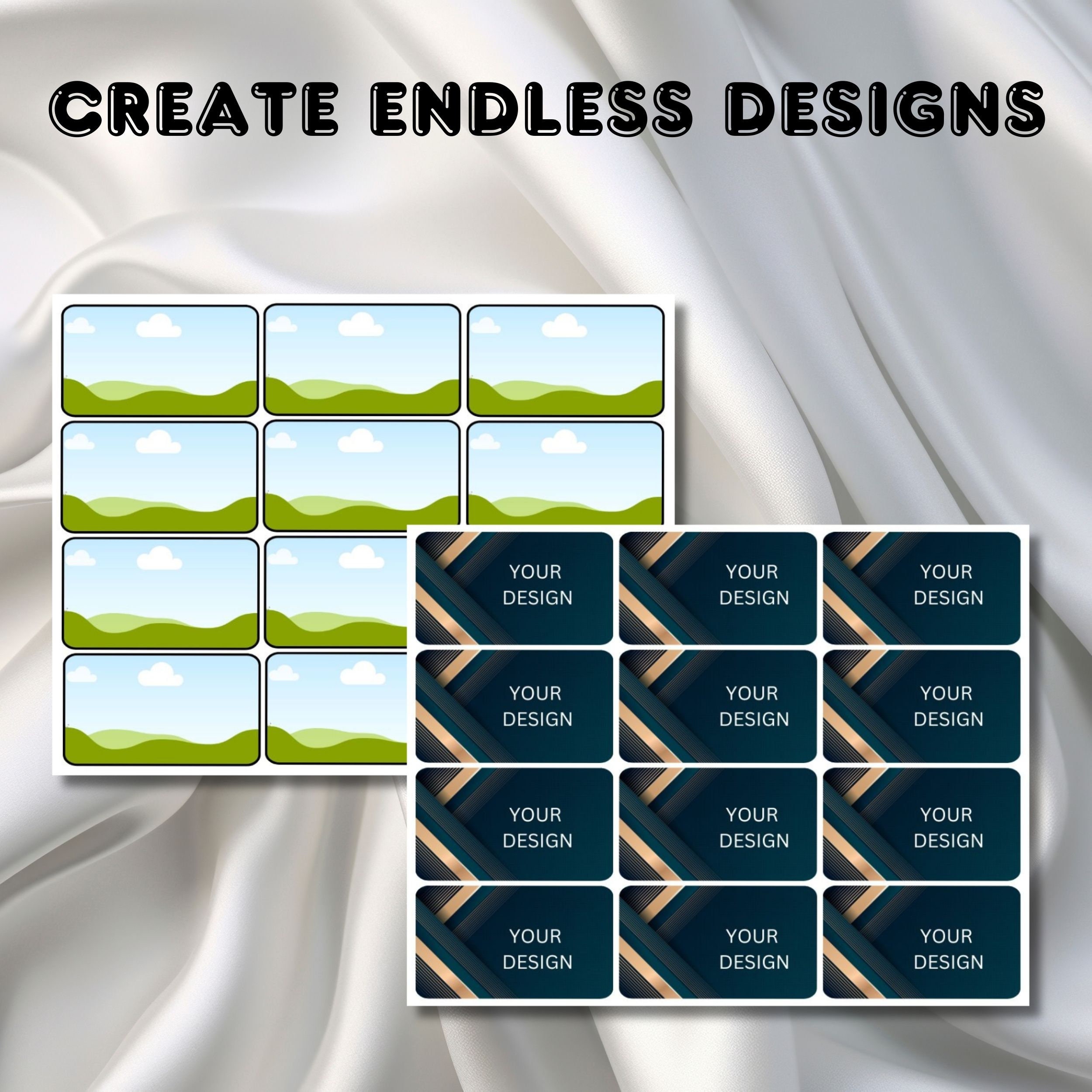 Business Card Canva Frame Template, Business Card SVG Template, Drag ...