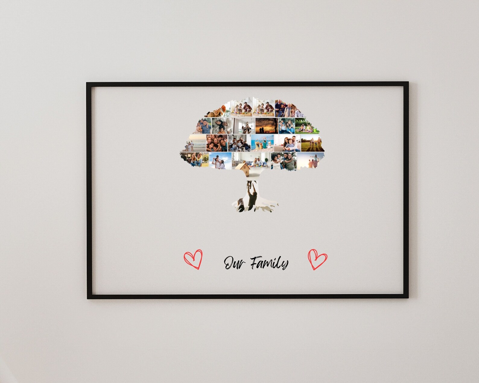 Editable Family Tree Photo Collage Template , Family Tree Anniversary ...