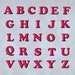 3D Inflated Red Alphabet Letters, 3D Sublimation Puffy Alphabet Letters ...