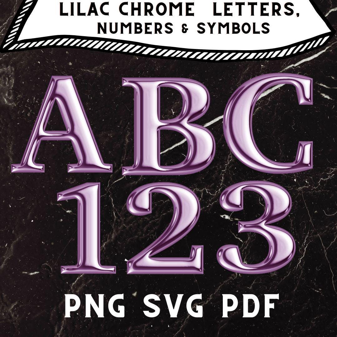 Liquid Lilac Chrome Alphabet Letters, Liquid Lilac Letters in PNG,SVG ...