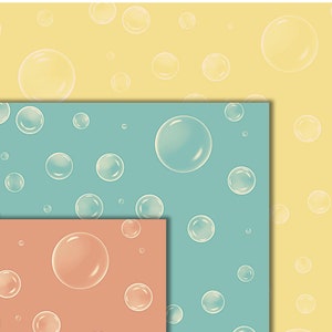 Bubbles Digital Paper, Soap Bubbles Pattern Digital Paper 8.5 X 11 ...
