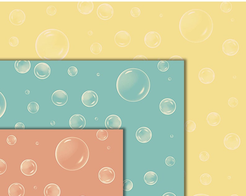 Bubbles Digital Paper, Soap Bubbles Pattern Digital Paper 8.5 X 11 ...