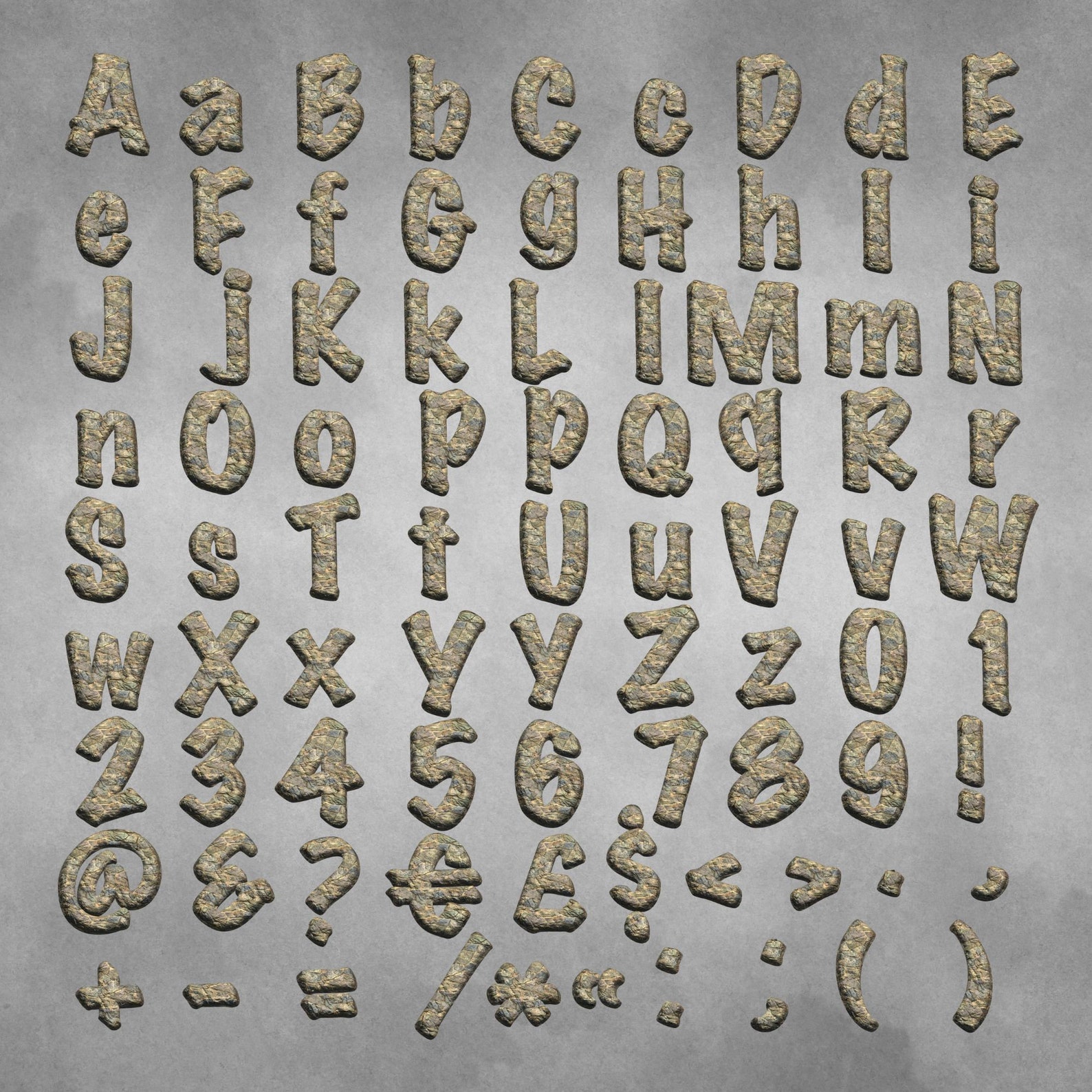 Stone Alphabet Letters and Numbers PNG, Rock Font Svg , Stone Pattern ...