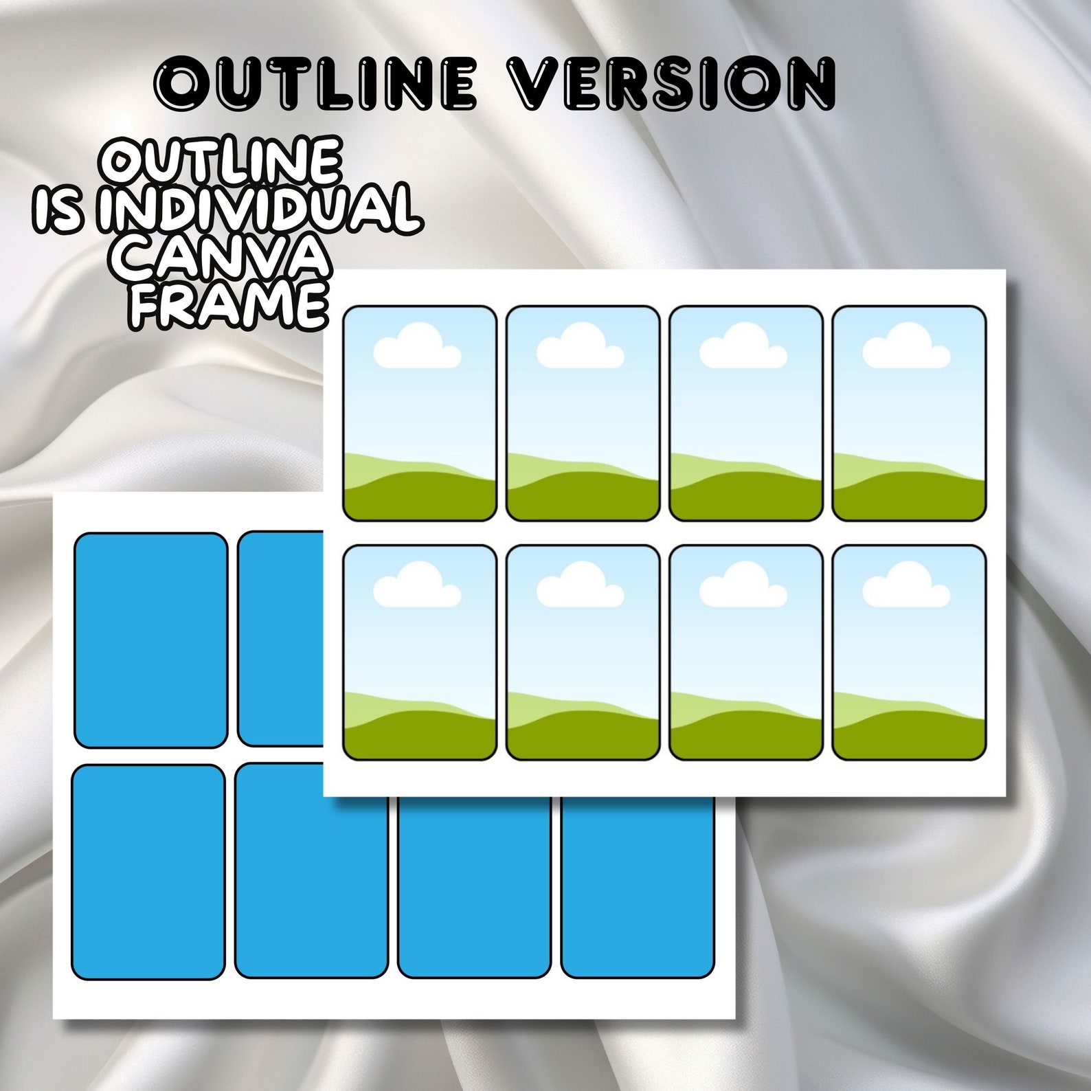 Blank Playing Card Canva Frame Template, Playing Cards SVG Template ...