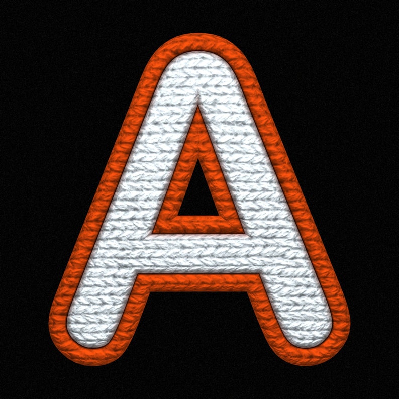 Knit Alphabet Letters and Numbers PNG, Crochet Font Svg , Wool Knitting ...