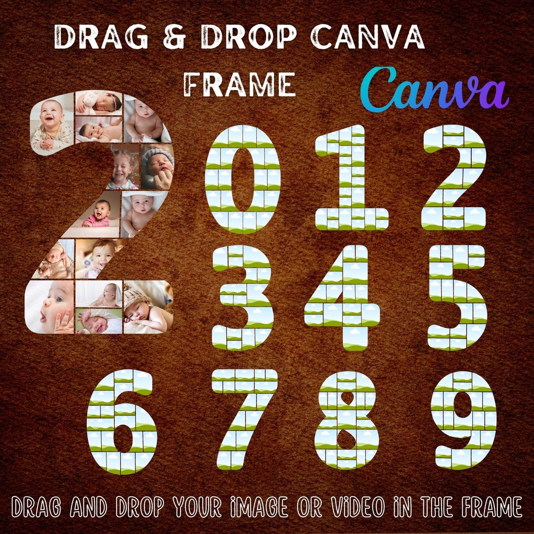 Canva Frames Templates , Editable Canva Template, Numbered Photo ...