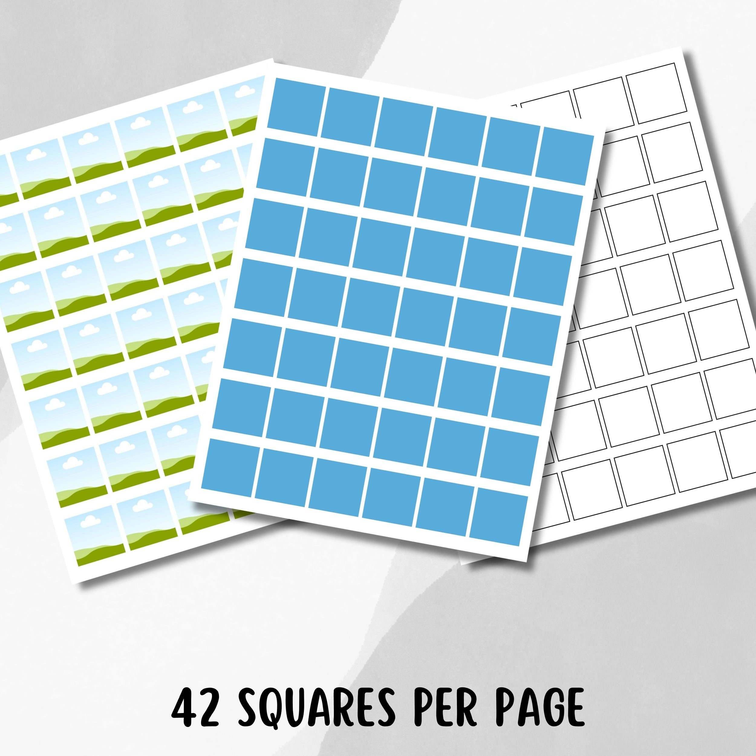 1.25 Inch Square Template, 1.25 Template in Psd, Eps, Pdf, Dxf and ...