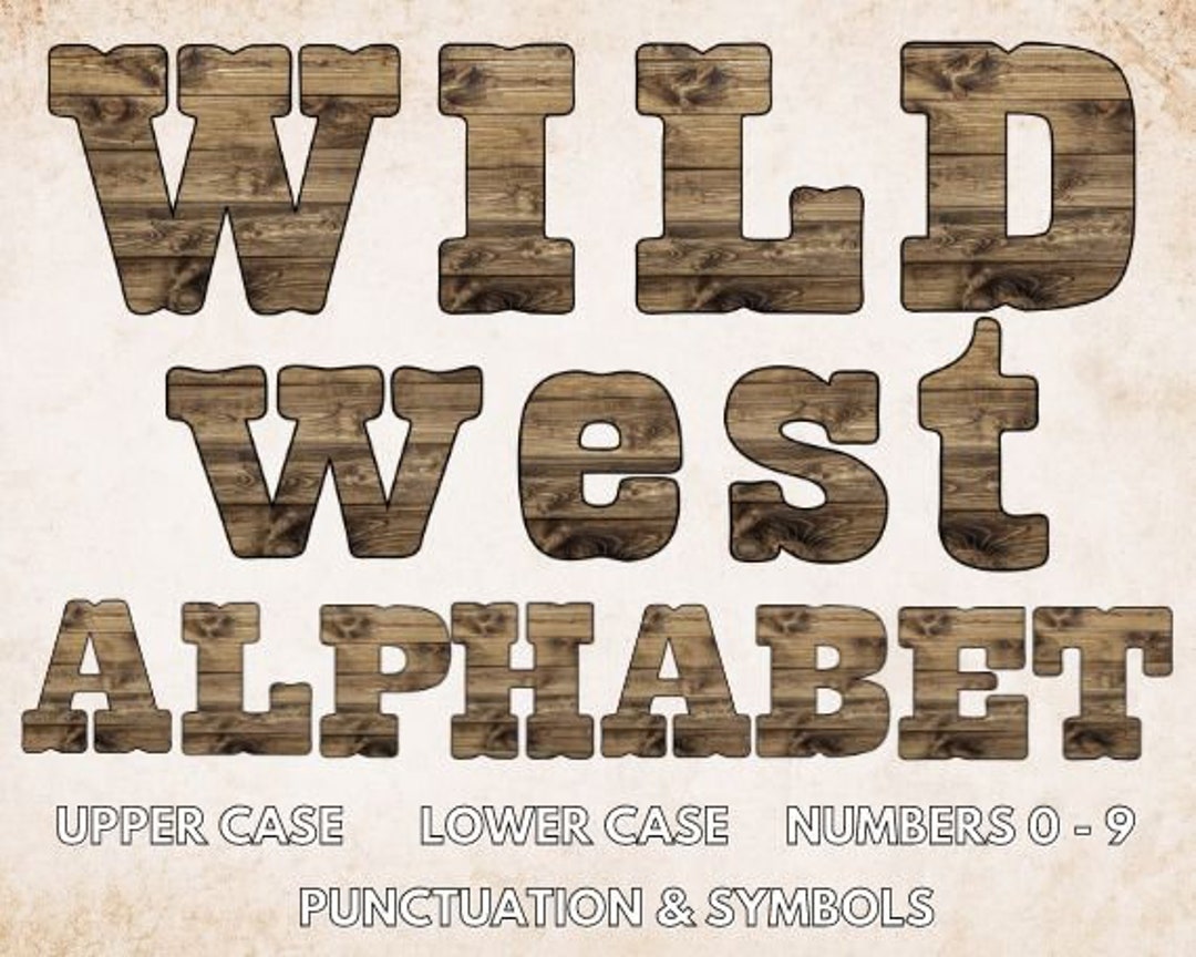 Western Themed Alphabet Letters Font, Wild West/cowboy Upper Case and ...