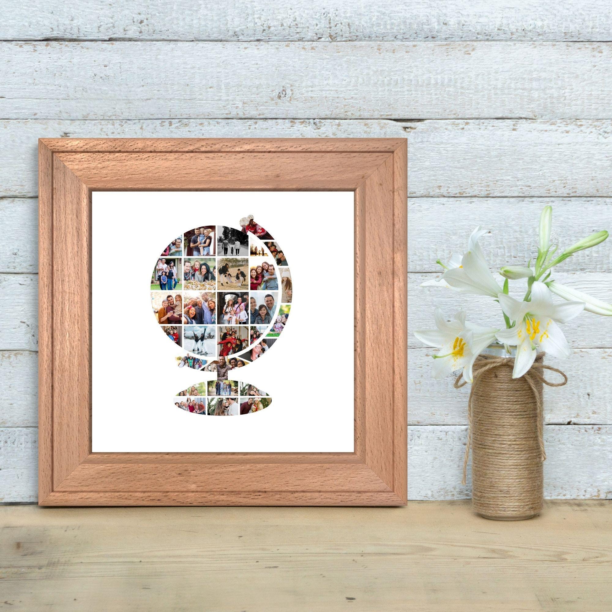 Globe Photo Collage Template | Globe Template | School Globe Collage ...