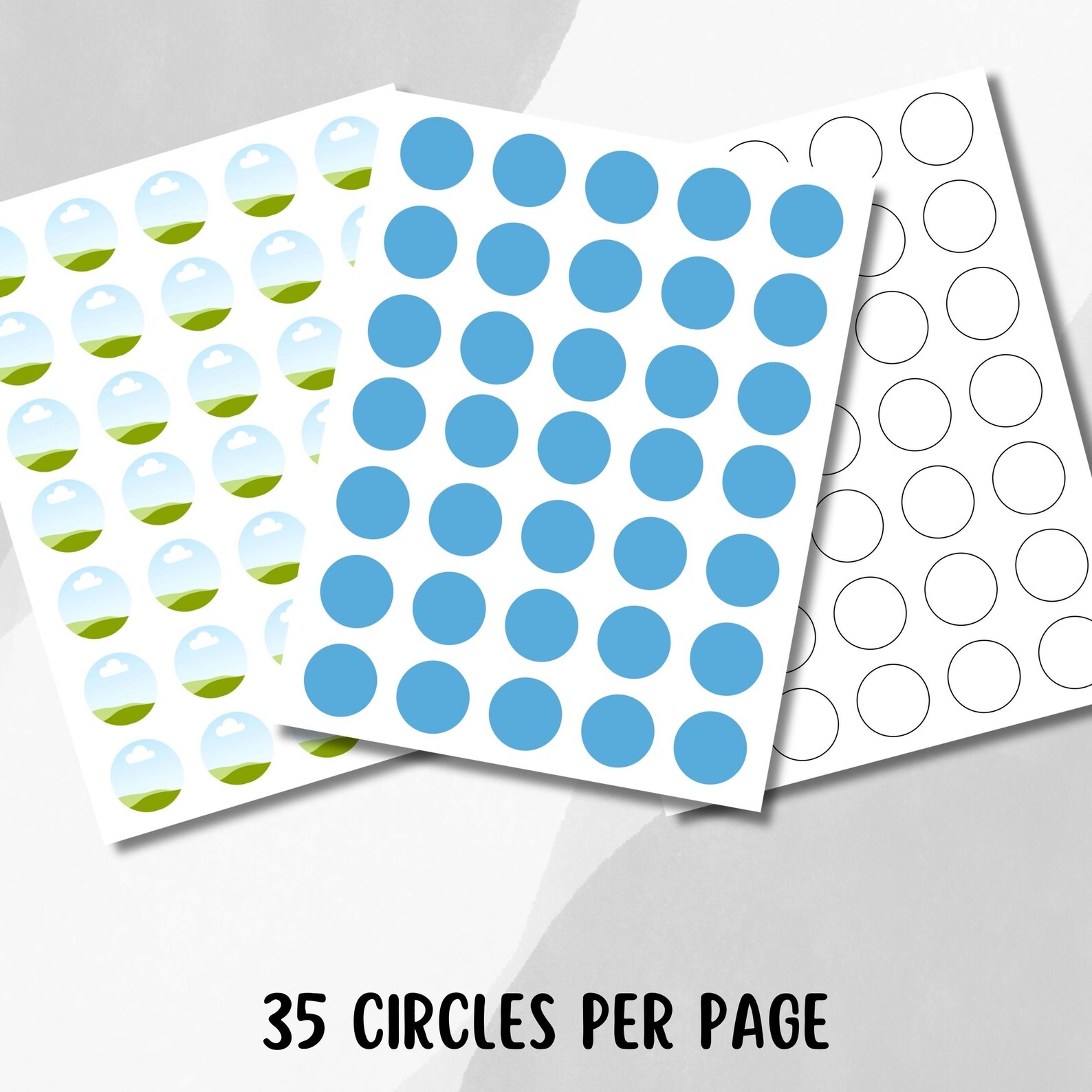 1.25 Inch Circle Craft Template Bundle, 1.25" Template in Psd, Eps, Pdf ...
