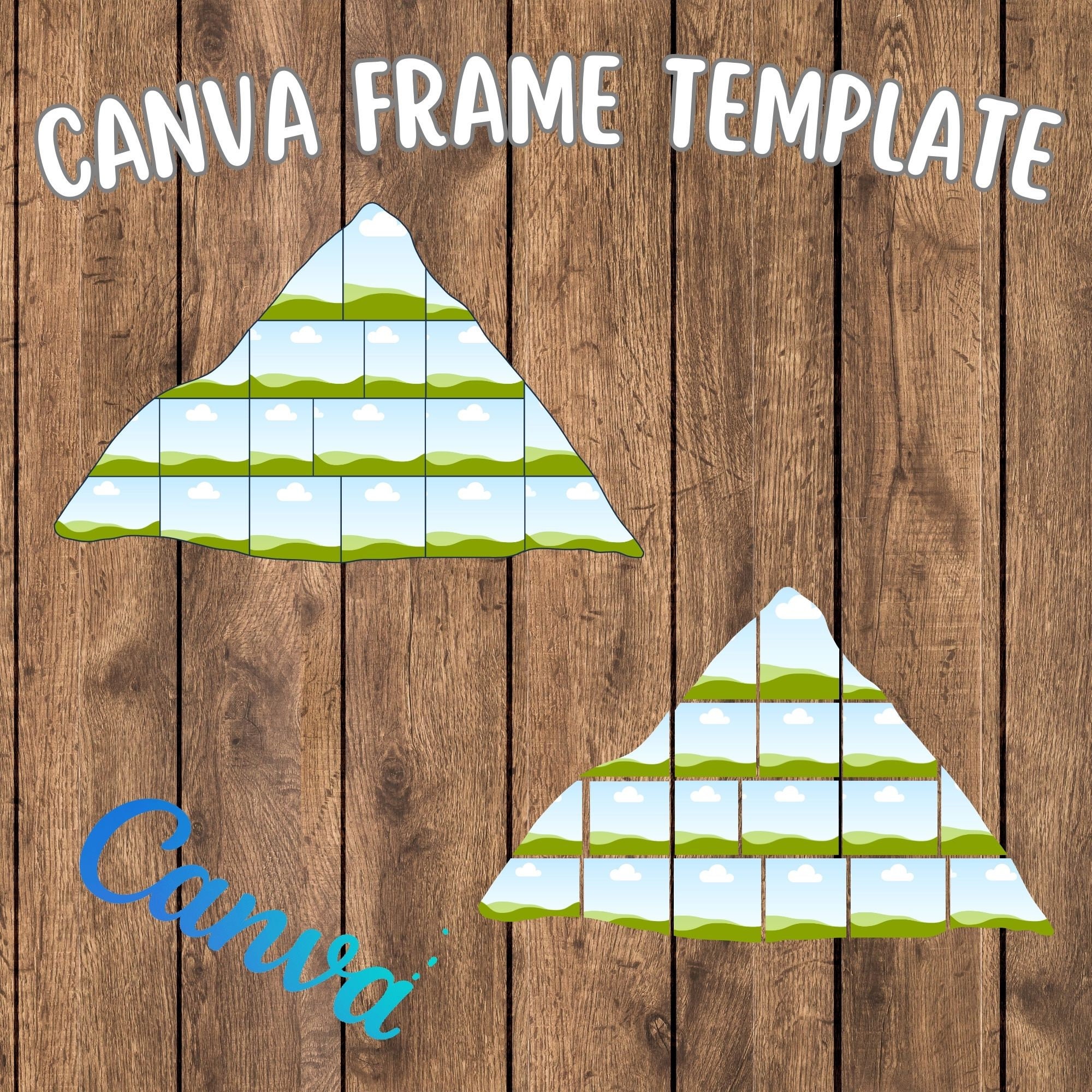 Editable Canva Mountain Photo Collage, Printable Photo Collage,create ...