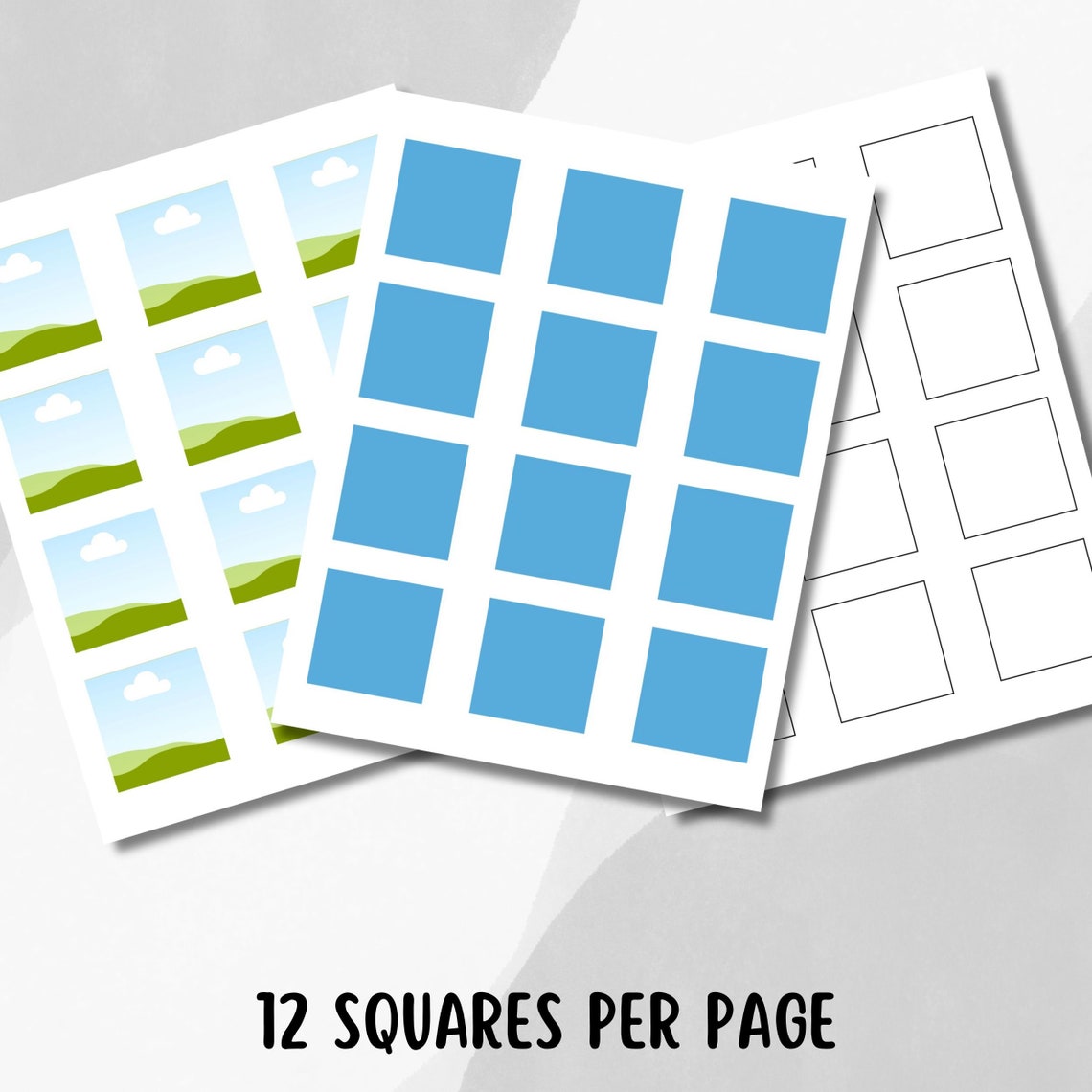2 Inch Square Template, 2" Template in Psd, Eps, Pdf, Dxf and Canva ...