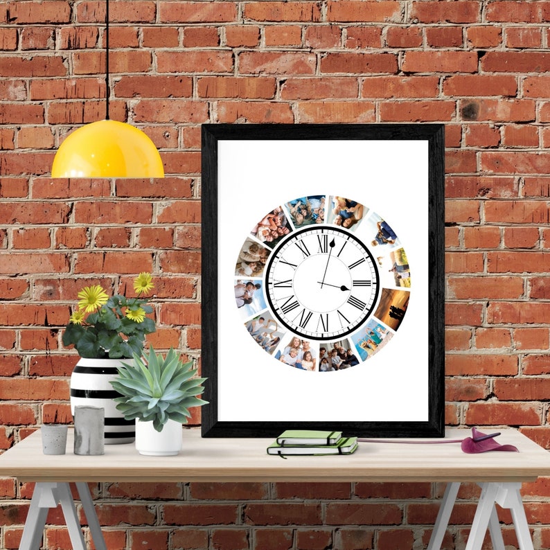 Editable Canva Clock Photo Collage #2,create Your Own Clock Photo ...